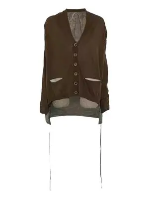 UMA WANG V-neck Cardigan - Brown