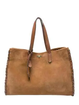 ANYA HINDMARCH Mortimer Braided-detail Tote Bag - Brown