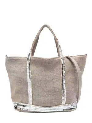 Vanessa Bruno Xs Cabas Sequin-embellished Tote Bag - Neutrals