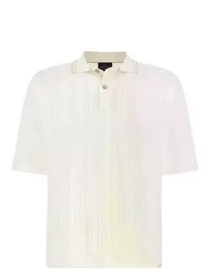Paul & Shark Ribbed Polo Shirt - White