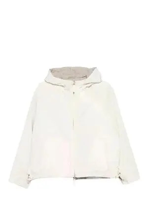 YVES SALOMON Reversible Hooded Jacket - Neutrals