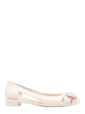 FERRAGAMO Bow-detail Flat Pumps - Pink
