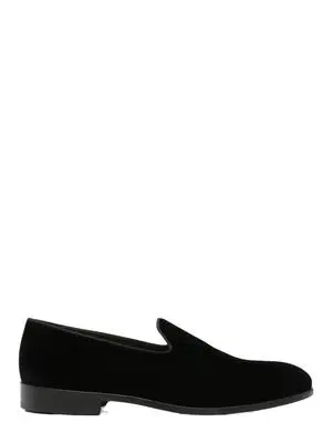 DOUCAL'S Velvet-effect Loafers - Black