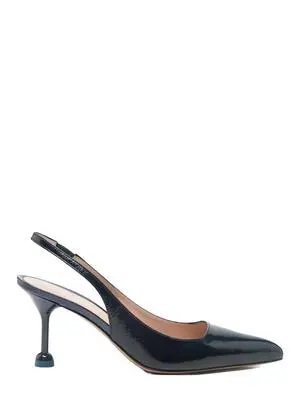 FESTA MILANO Leather Slingback Pumps - Blue