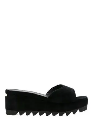 Stella McCartney Velvet Platform Sandals - Black