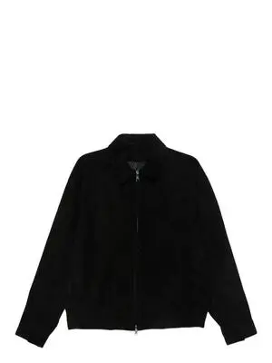 GIORGIO BRATO Zip-up Suede Jacket - Black