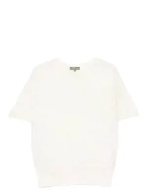 N.peal Milly Lace Stitch T-shirt - Neutrals