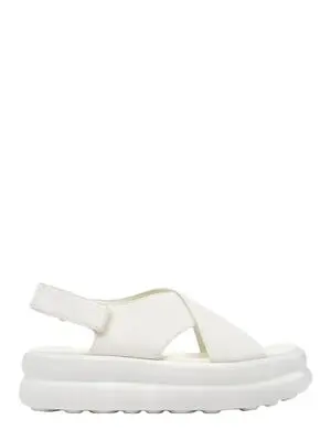 Camper Pelotas Flota Crossover Leather Sandals - White