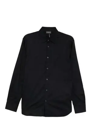 Emporio Armani Logo-embroidered Shirt - Blue