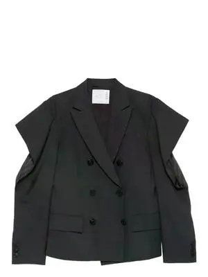 Sacai Double-breasted Blazer - Grey