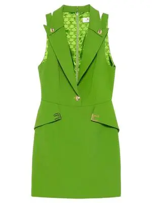 Elisabetta Franchi Button Detailed Shift Dress - Green