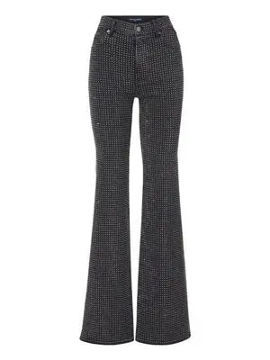 VERONICA BEARD Crosbie Rhinestone Wide-Leg Jeans