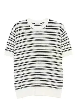 PAOLO PECORA Striped T-shirt - White