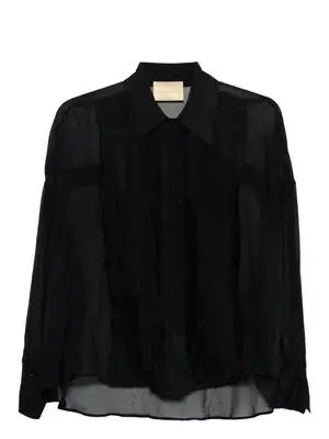 Momoni Lucia Buttoned Blouse - Black