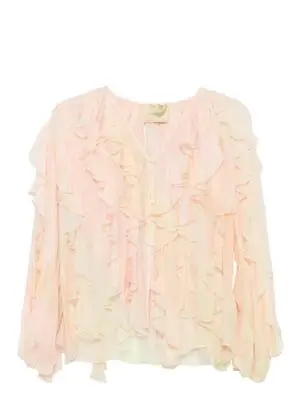 Momoni Canela Ruffled Blouse - Pink