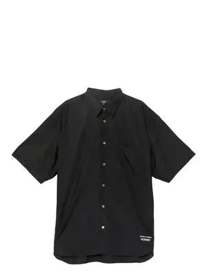 Comme Des Garçons Logo-embroidered Shirt - Black