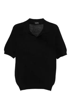 Tagliatore Polo-collar T-shirt - Black