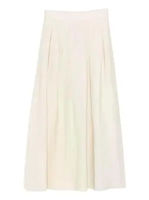 Peserico Pleated Maxi Skirt - Neutrals