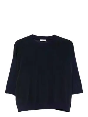 Peserico Paneled Knitted Top - Blue