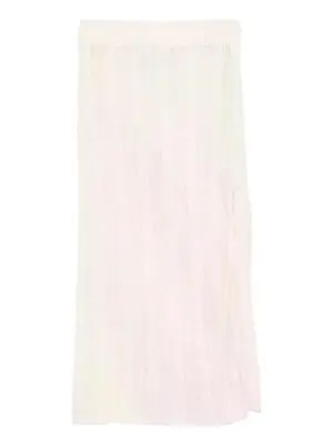 Eric Bompard Pointelle Knit Skirt - Neutrals