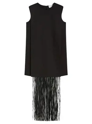 Sportmax Fringe Maxi Dress - Black