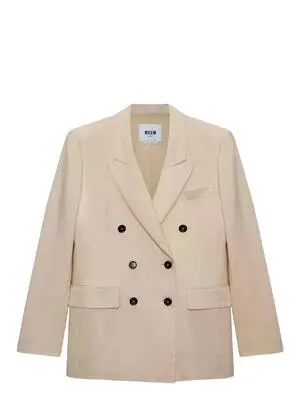 MSGM Double-breasted Blazer - Neutrals