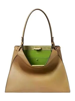 Fendi Leather Shoulder Bag - Neutrals
