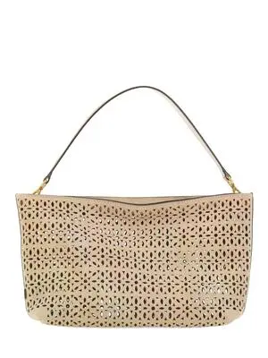GIANNI CHIARINI Perforated Leather Shoulder Bag - Neutrals