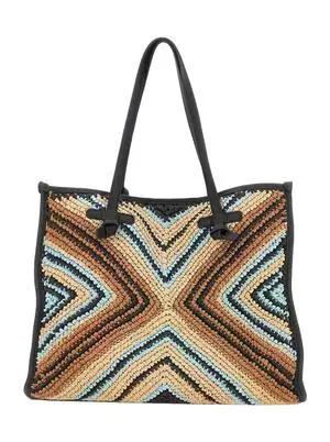 GIANNI CHIARINI Marcella Geometric Tote Bag - Brown