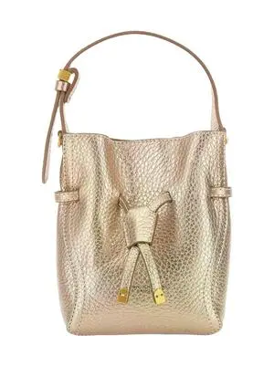 GIANNI CHIARINI Sienna Drawstring Bucket Bag - Gold