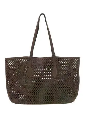 GIANNI CHIARINI Mashup Laser-cut Shoulder Bag - Brown