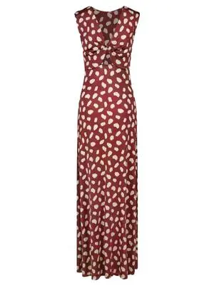Johanna Ortiz Horizonte Místico Midi Dress - Red