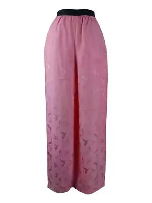 Maje Patterned Jacquard Palazzo Trousers - Pink