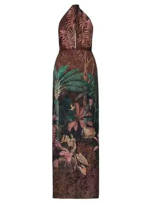 Johanna Ortiz Wild Horizons Floral-pattern Maxi Dress - Brown