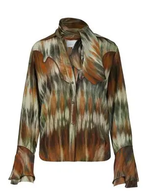 Johanna Ortiz Abstract-pattern Button-down Shirt - Brown