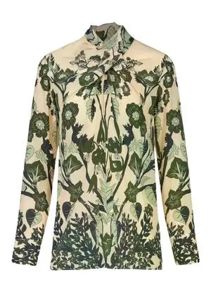 Johanna Ortiz Floral-pattern Silk Top - Neutrals
