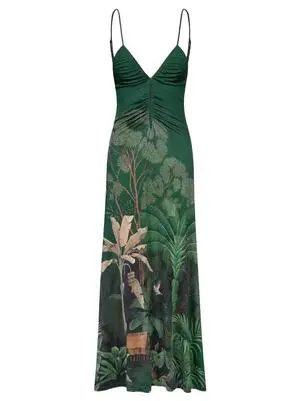 Johanna Ortiz Nuestra Tierra Floral-pattern Midi Dress - Green
