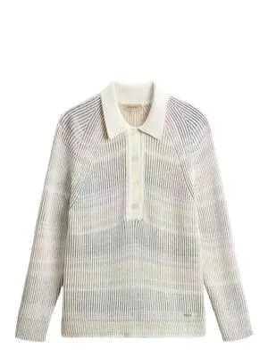 Woolrich Ribbed Collar Polo Shirt - White