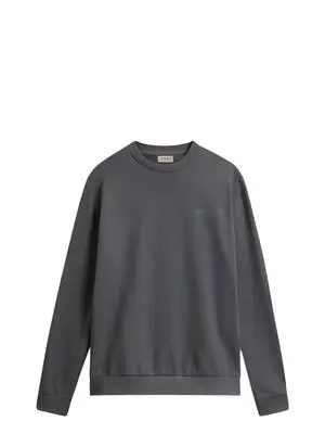 Woolrich Macro Logo Crew-Neck Sweatshirt Grey