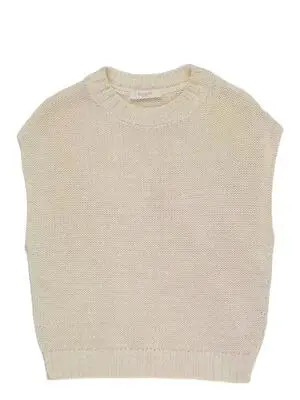 ZANONE Knitted Crew-neck Vest - Neutrals