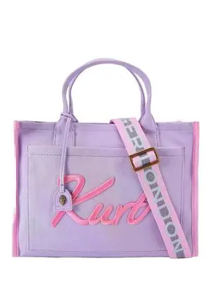 Kurt Geiger Logo-embroidered Tote - Purple