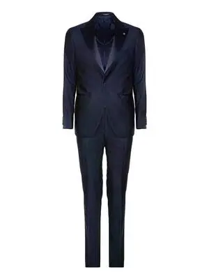 TAGLIATORE Satin Lapel Tailored Suit