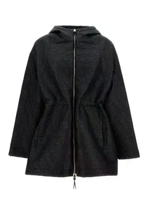 Fendi Ff-motif Parka Jacket - Black