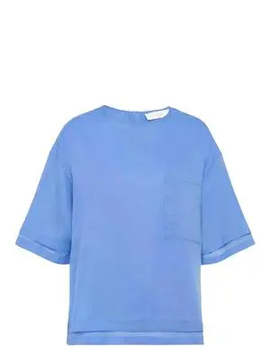 TELA Front-pocket Short-sleeve T-shirt - Blue