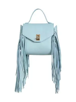 VISONA` Mini Artico Fringe-detail Top-handle Bag - Blue