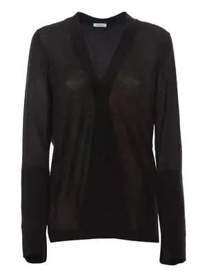 Malo V-neck Cashmere Cardigan - Black