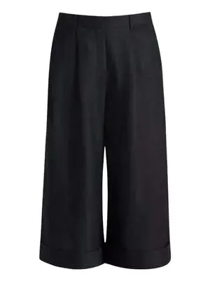 Liviana Conti Cuffed-hem Trousers - Black