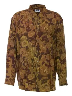 MAGLIANO Button Floral-print Shirt - Brown
