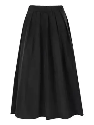 Max Mara A-line Pleated Midi Skirt - Black