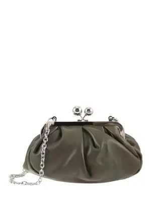 Max Mara Small Leather Clutch - Green